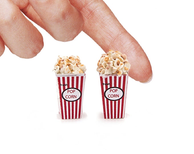 2 Miniature Popcorn Dollhouse Food - Etsy