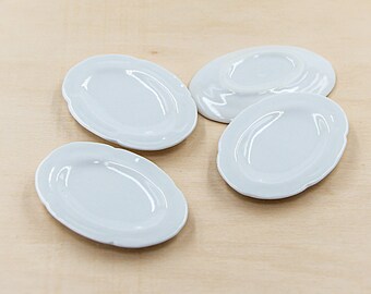 4 Miniature plates Ceramic dinnerware | Etsy
