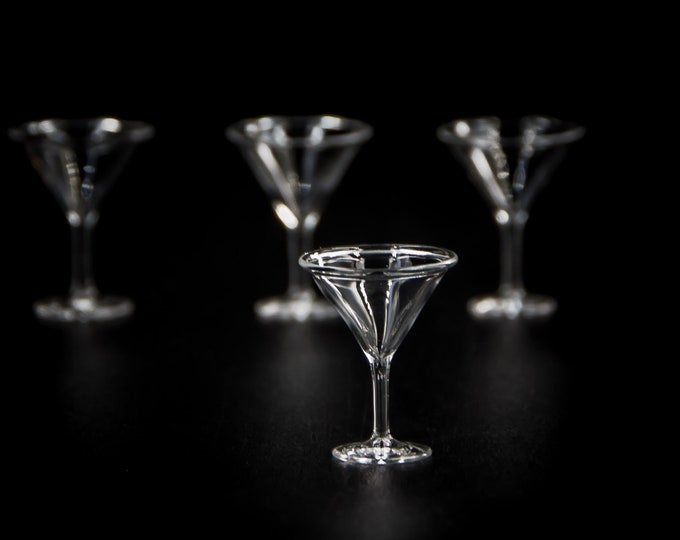 4 Martini Glasses Blown Glassware Props Replica - Etsy