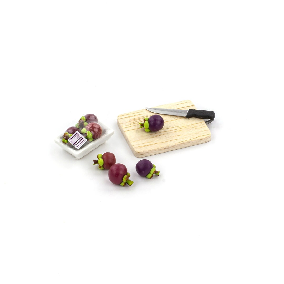 Miniature Mangosteen on Tray Realistic Miniatures Props Replica - Etsy