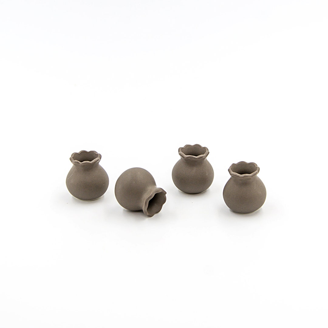 4 Miniature Vases Mini Ceramic Vase - Etsy