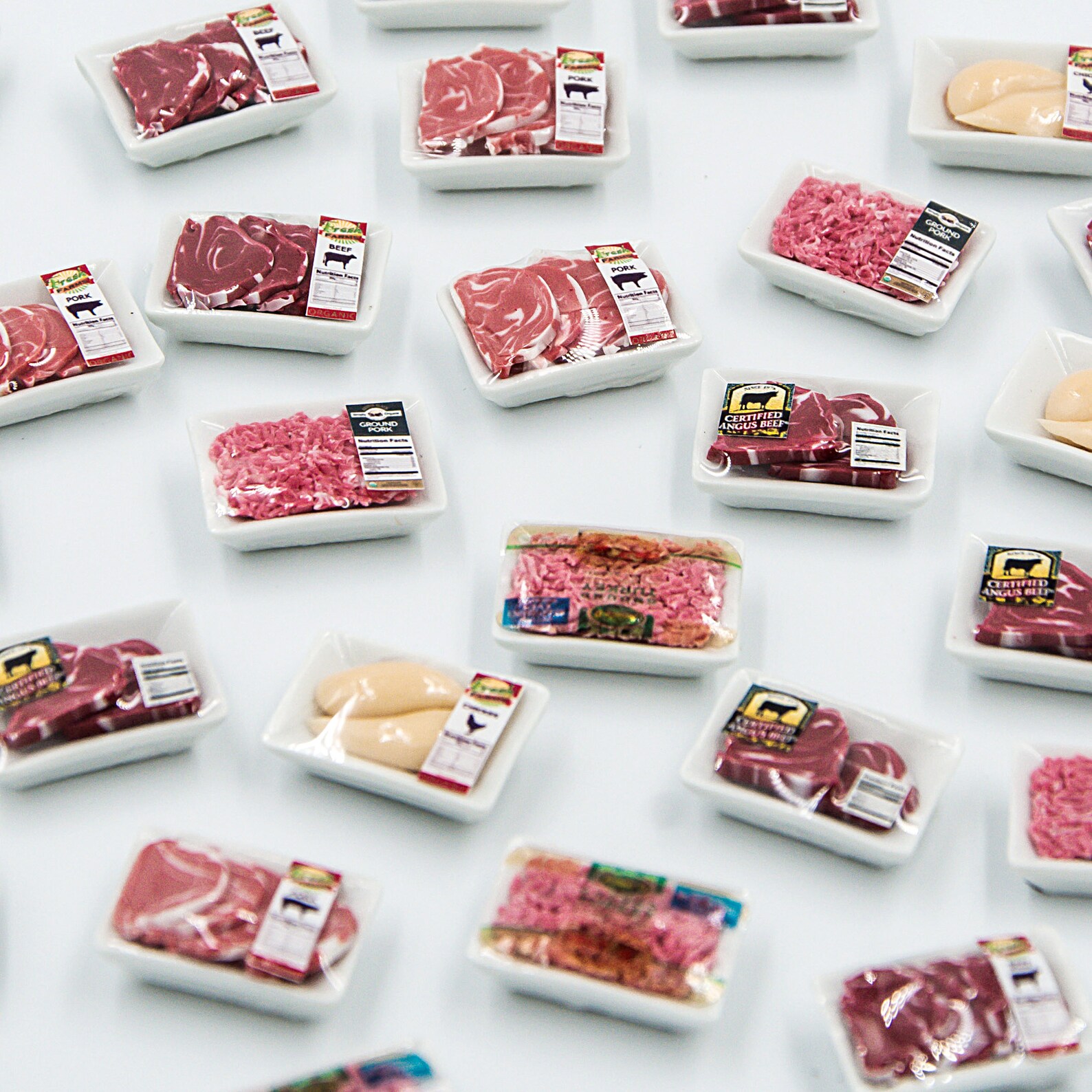 2 Miniature Meat Dollhouse Miniature Food - Etsy