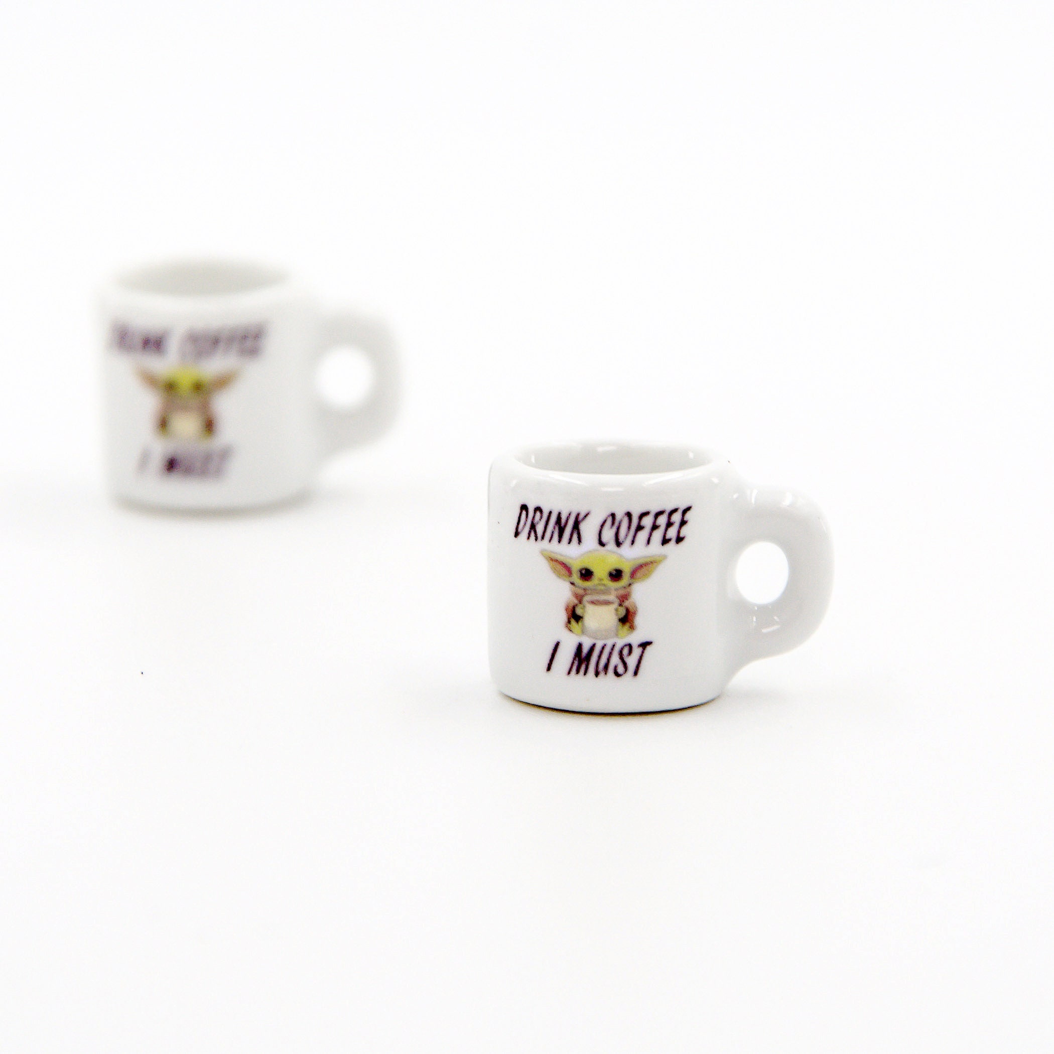 2 Miniature Coffee Mugs Dollhouse Ceramic - Etsy