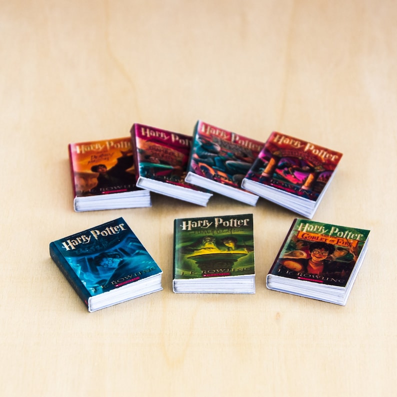7 Miniature Harry Potter books Mini books Tabletop miniatures | Etsy