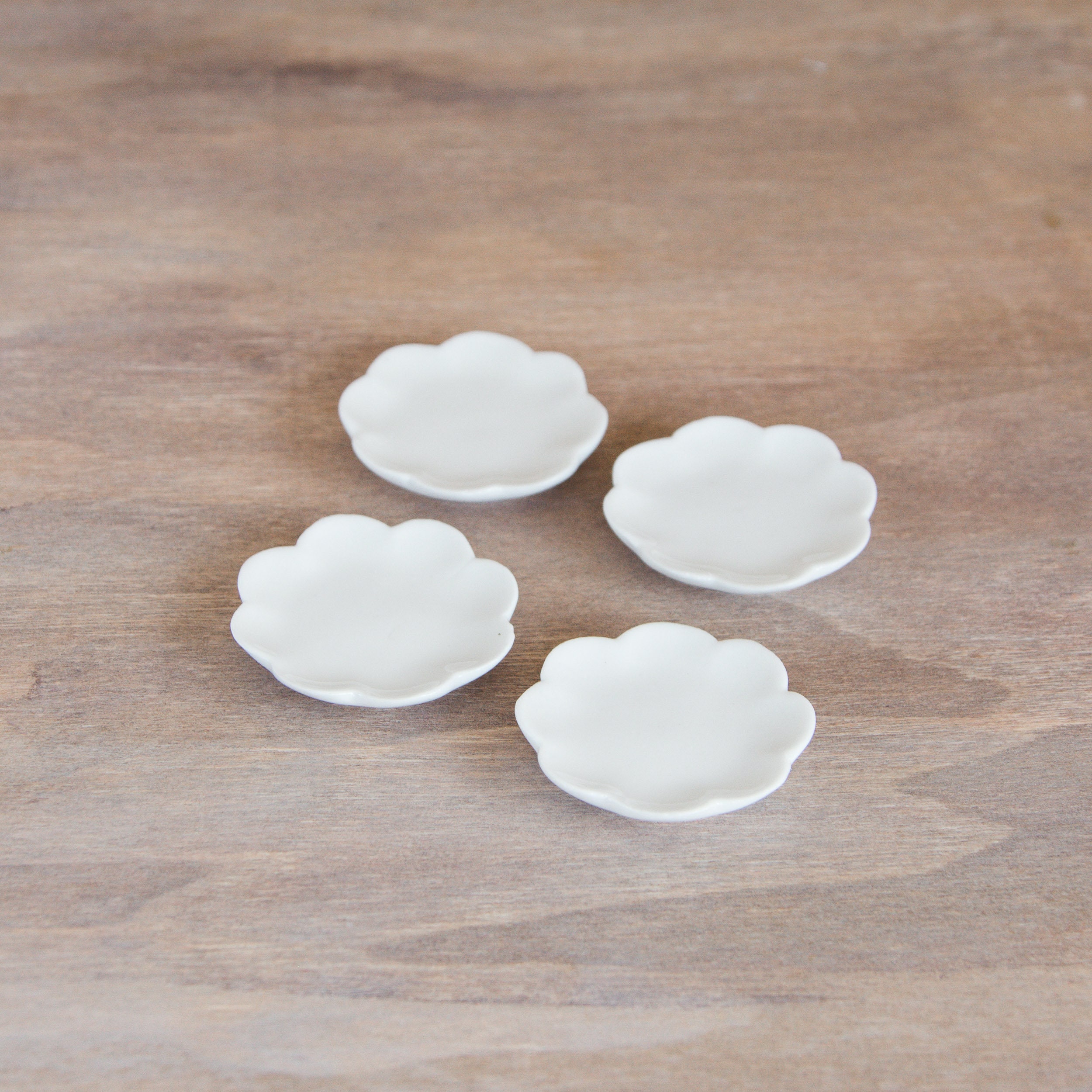 4 Miniature Plates Tiny Pottery Ceramic Dinnerware - Etsy