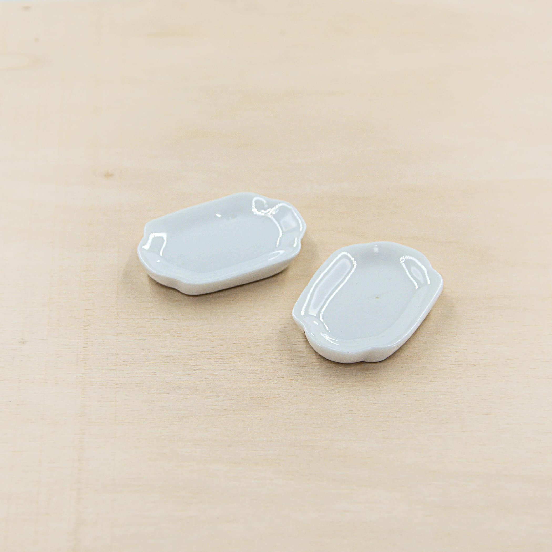 10 Miniature rectangle plates Ceramic dinnerware | Etsy