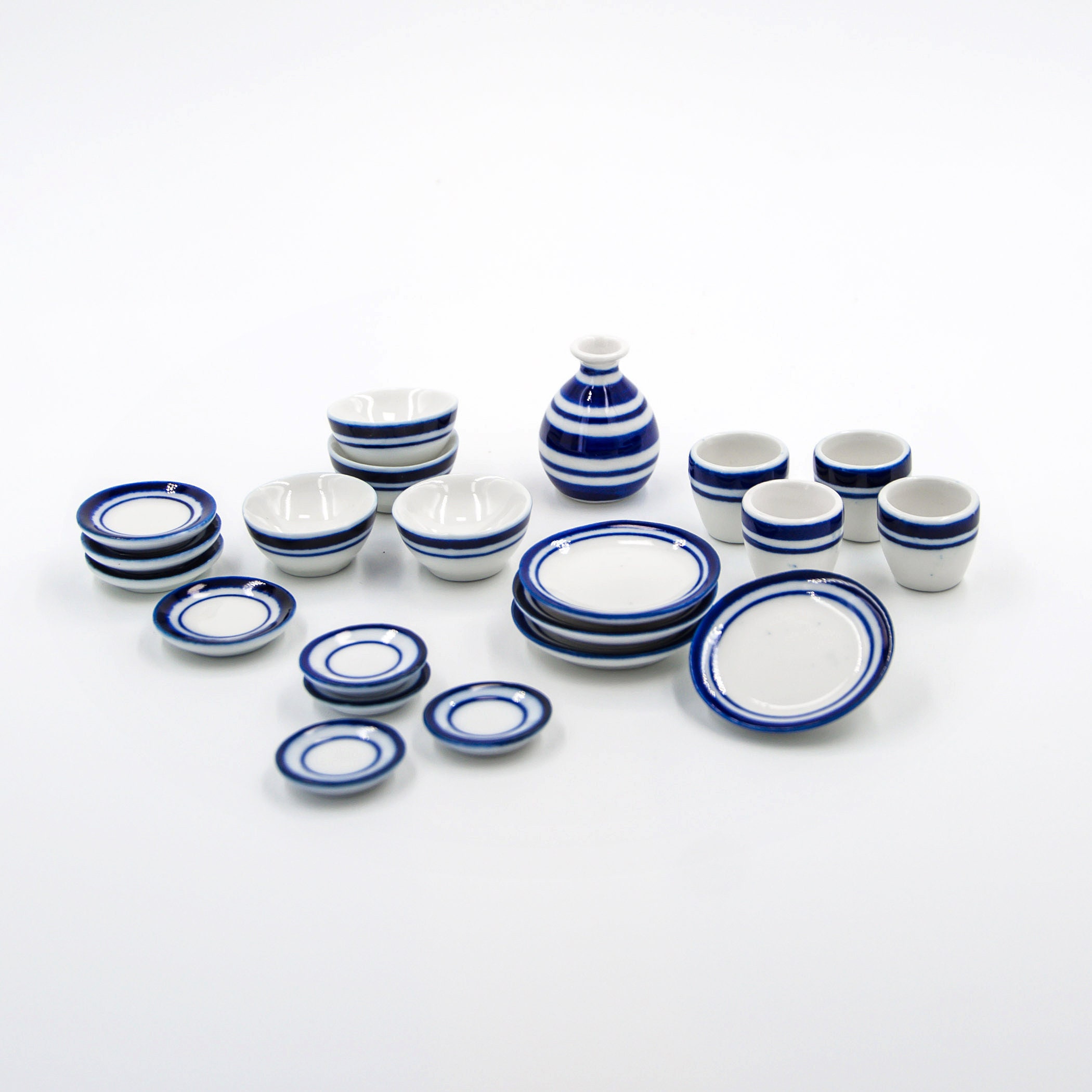 21 piece Miniature tableware set Tiny pottery Ceramic | Etsy