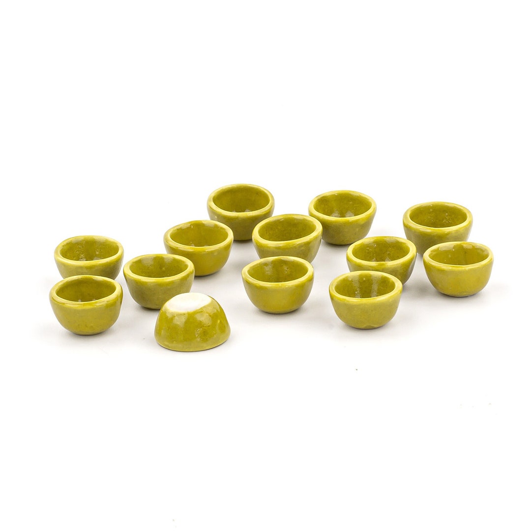10 Ceramic Miniature Bowls Tiny Kitchen - Etsy