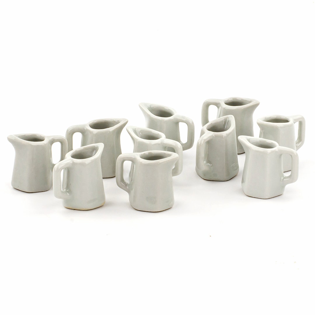 10 Miniature Pitchers Dollhouse Ceramic - Etsy