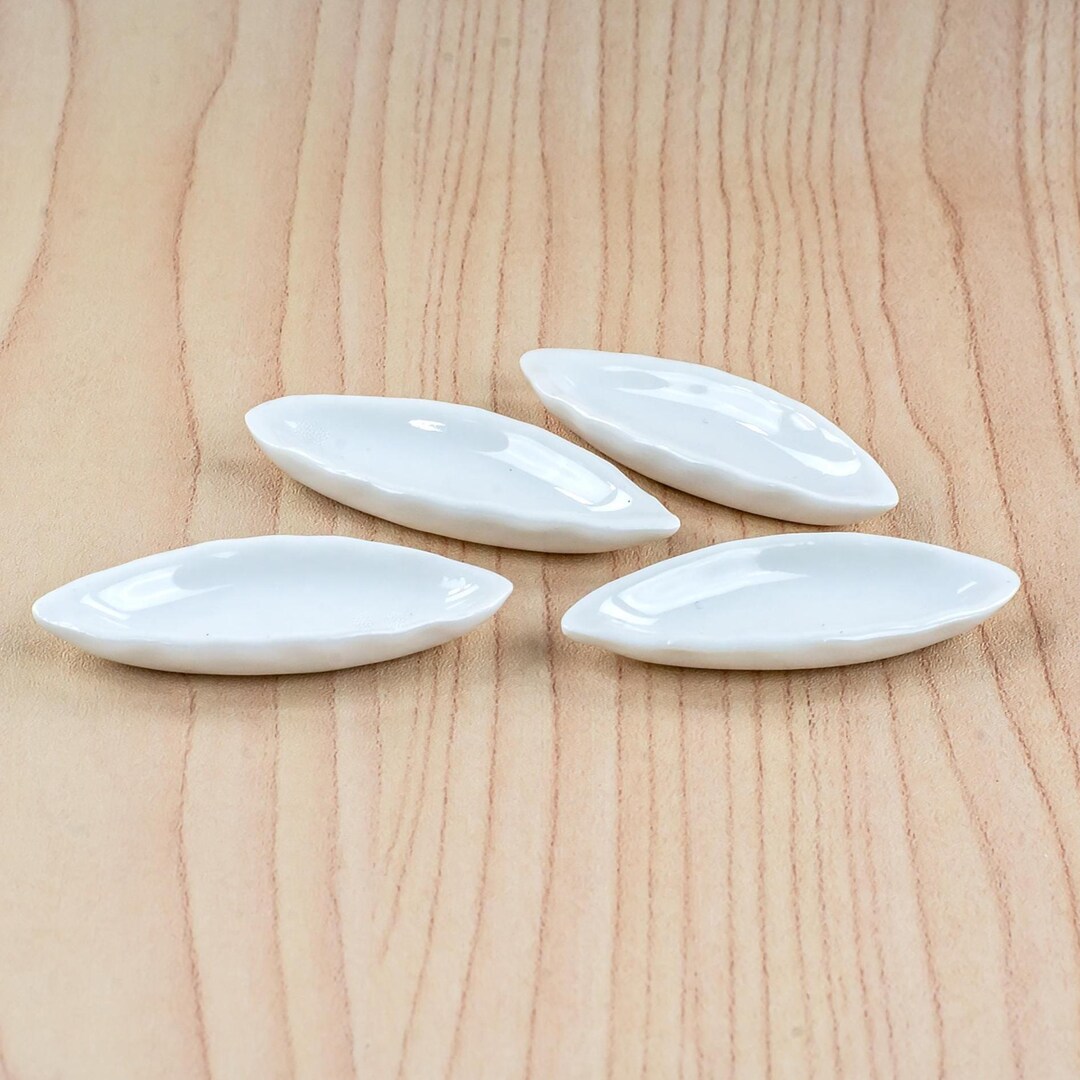 4 Miniature Ice Cream Plates Tiny Pottery Ceramic Miniatures - Etsy