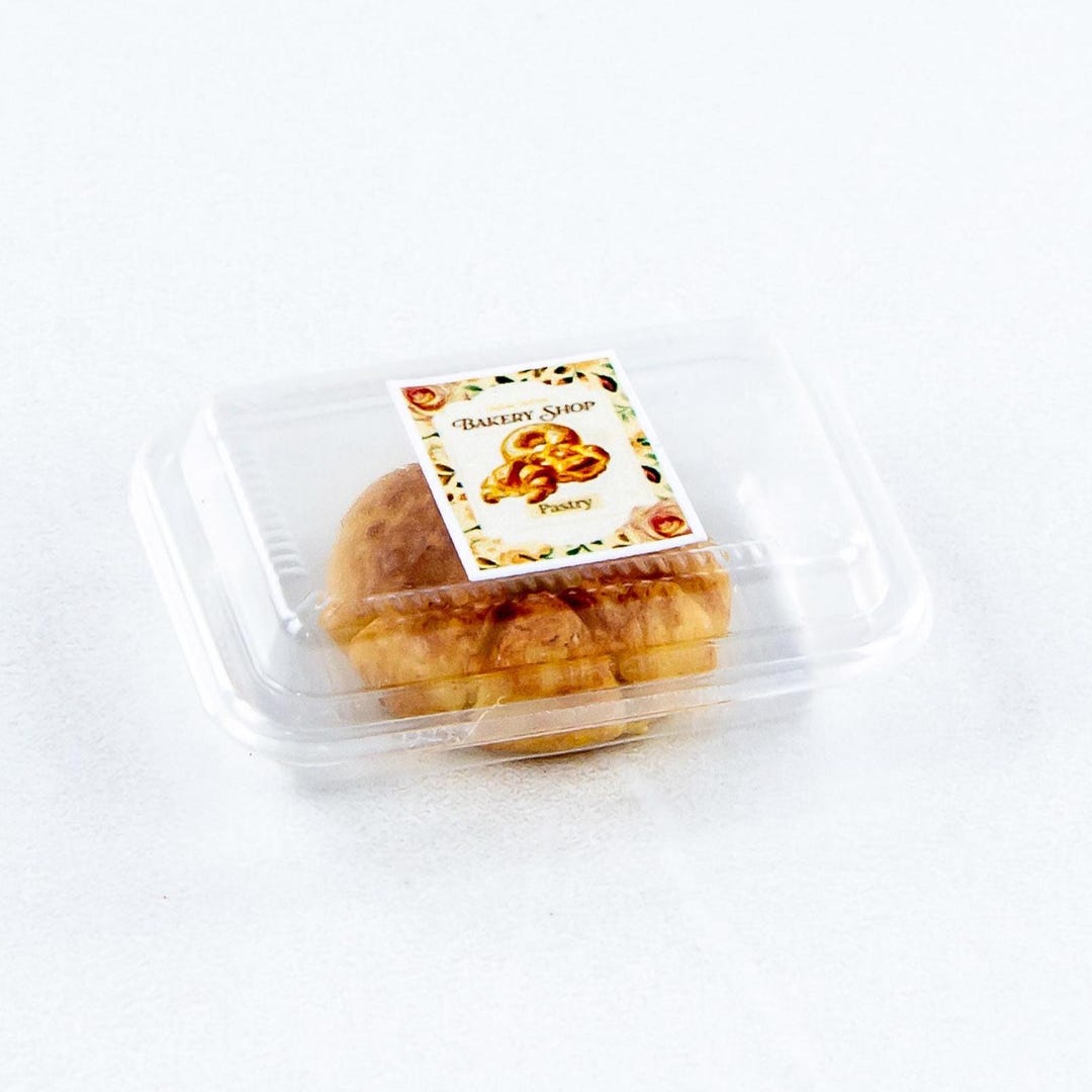 Miniature Pastry in a Transparent Container, Tiny Food - Etsy