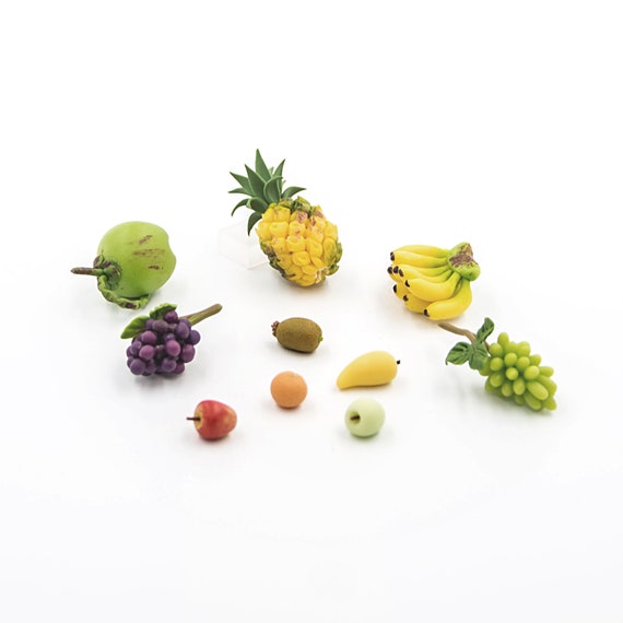 10 Piece Miniature Fruit Set Dollhouse Food Realistic | Etsy