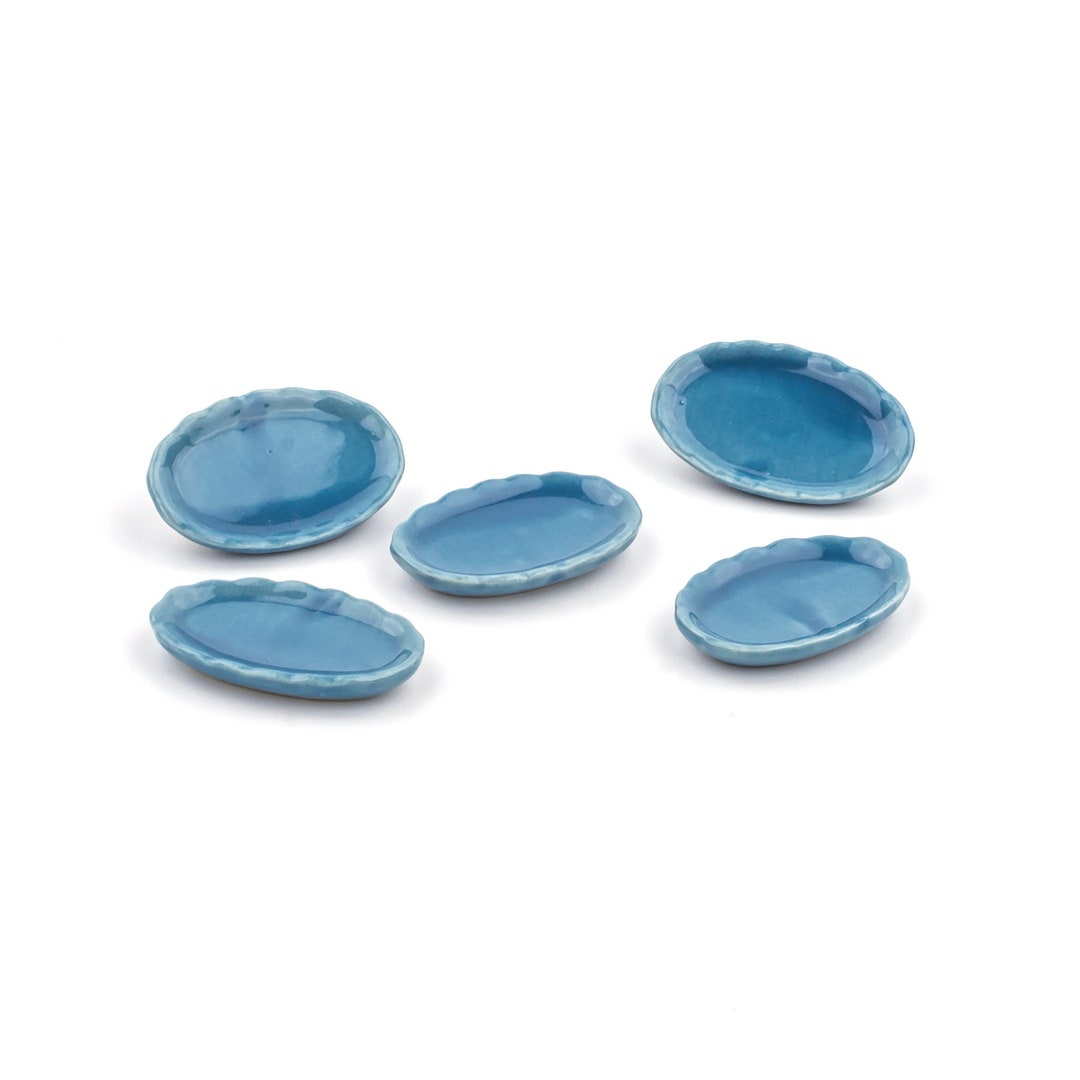 5 Miniature Ceramic Food Plates Dollhouse Accessories - Etsy