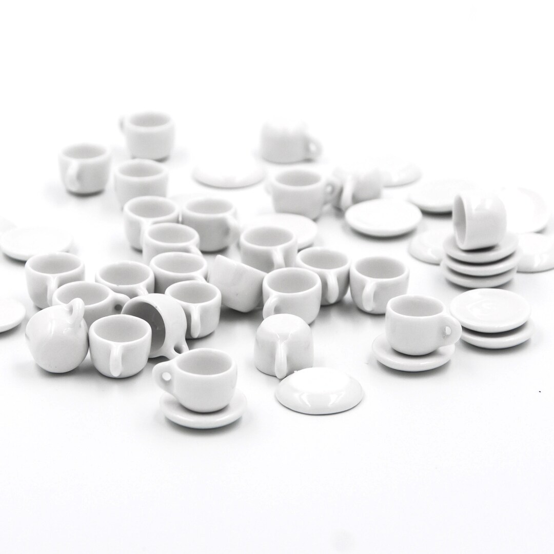 10 Miniature Coffee Cups Tiny Pottery Ceramic Miniatures - Etsy