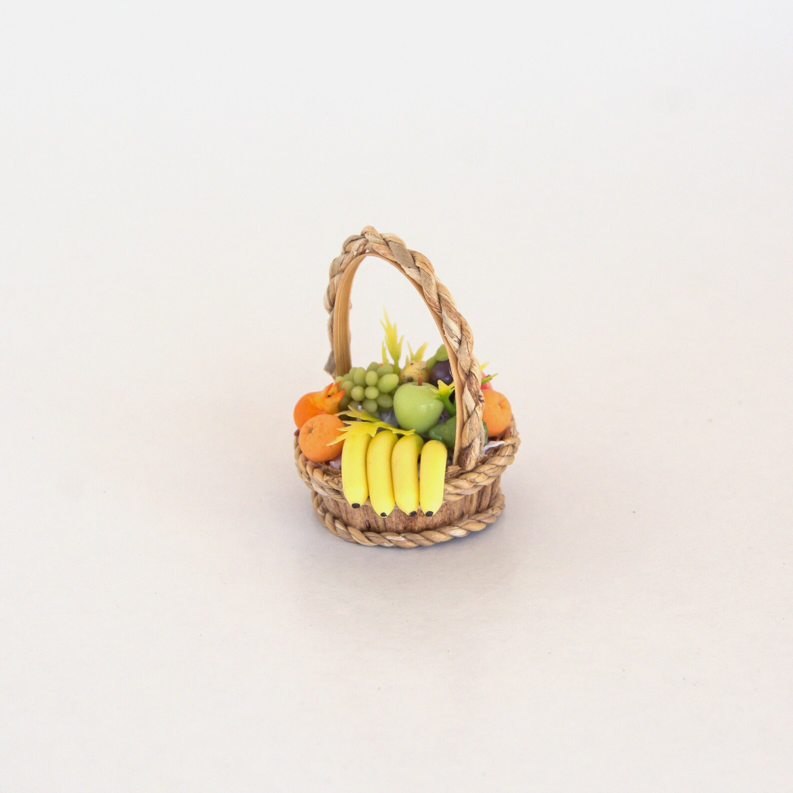 Miniature Fruit Basket Dollhouse Miniatures Food Tabletop | Etsy