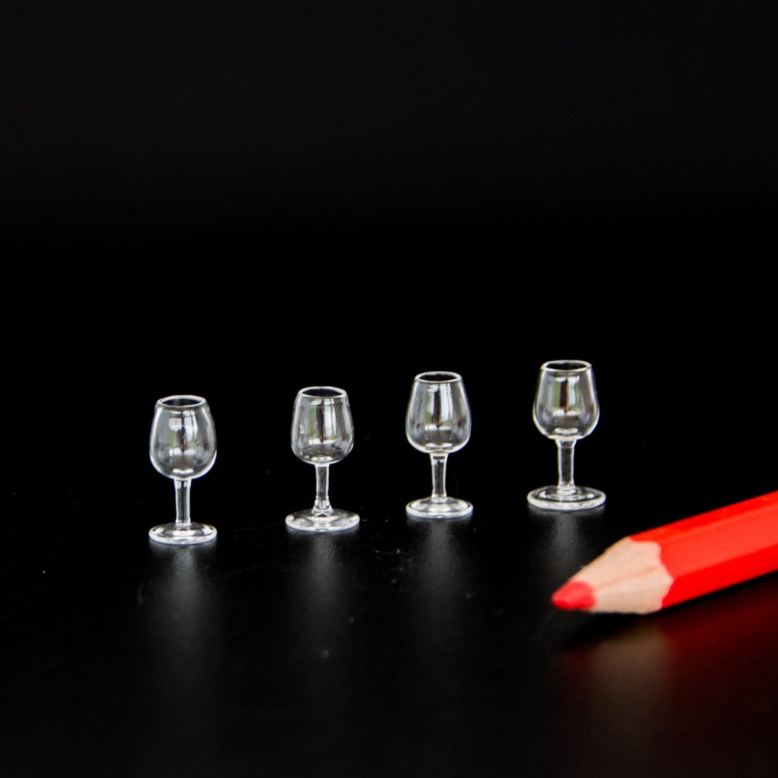 4 Miniature Wine Glasses Handmade Glassware Etsy