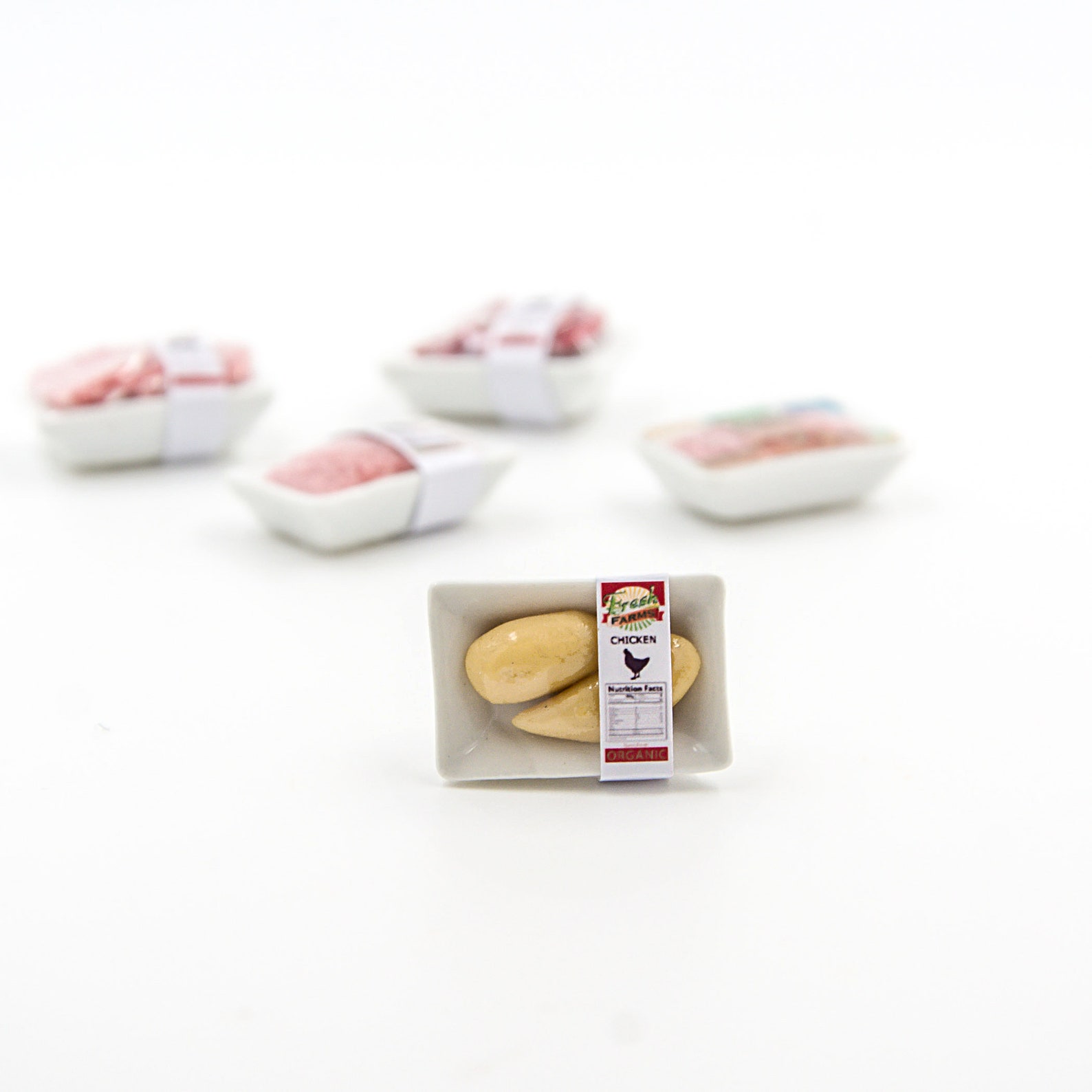 5 Pack Miniature Meat Dollhouse Food - Etsy