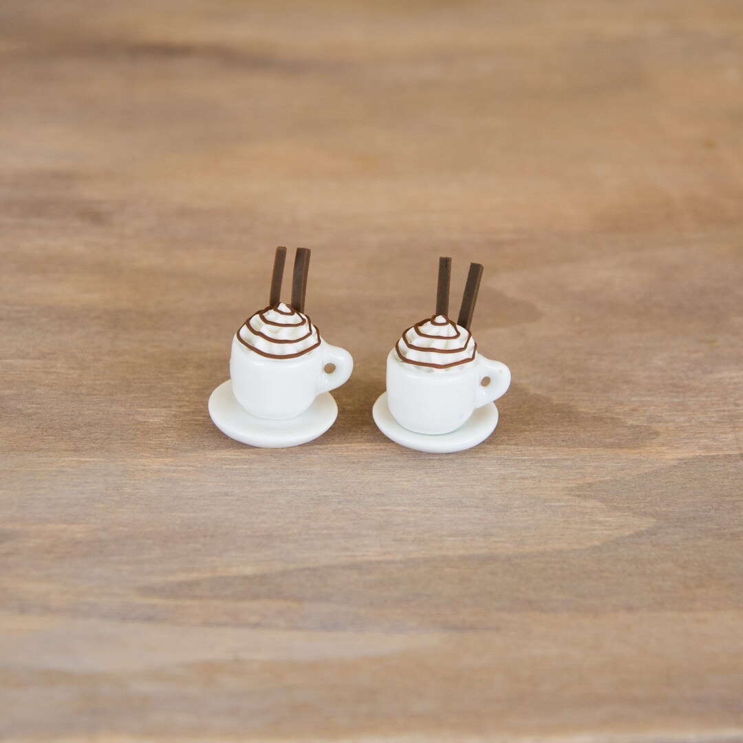 2 Miniature Coffee Cups Modern Dollhouse - Etsy