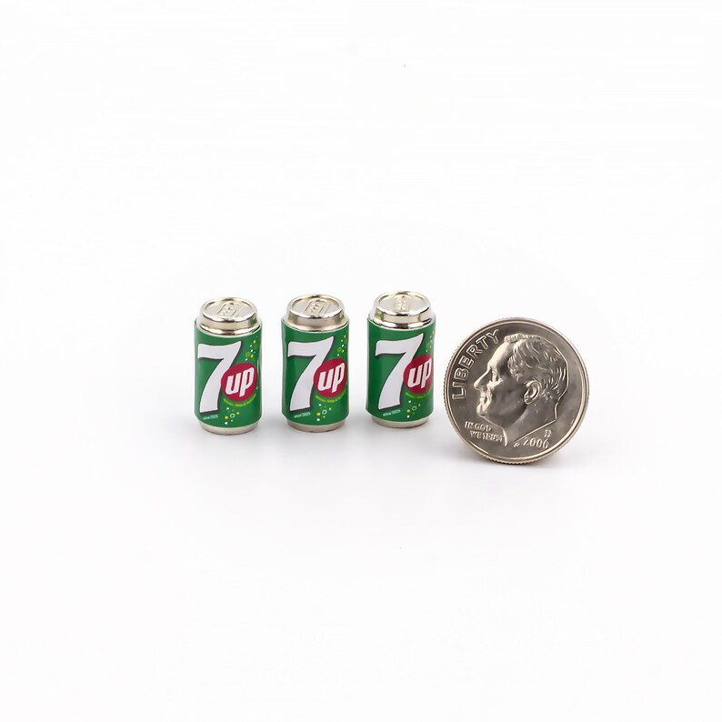 3 Miniature 7 up Soda Cans Props Replica | Etsy