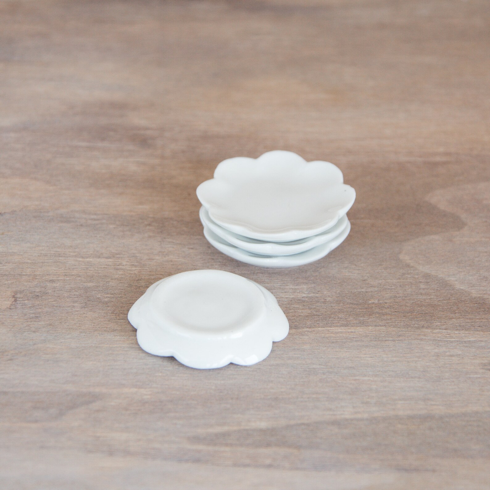 4 Miniature Plates Tiny Pottery Ceramic Dinnerware - Etsy