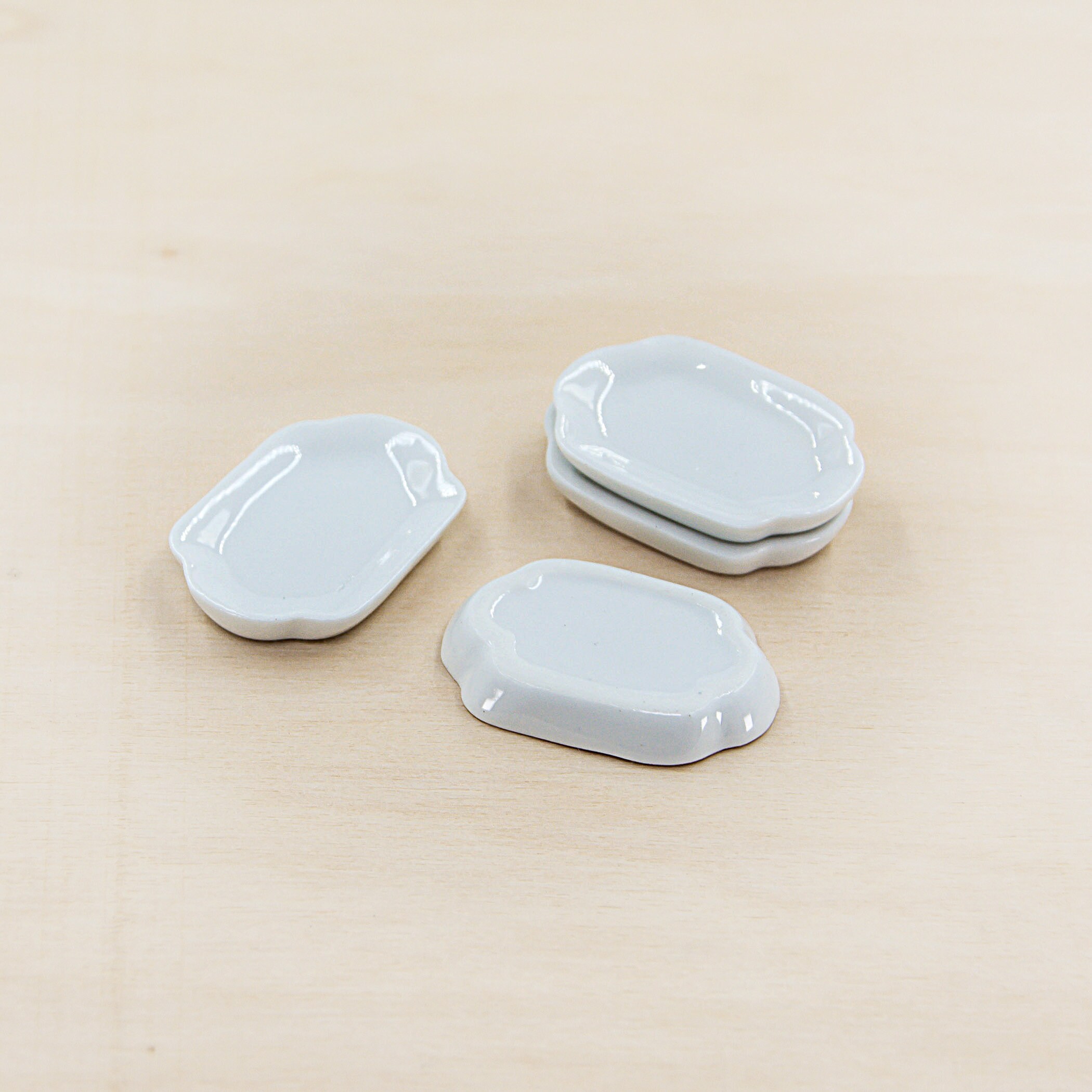 10 Miniature rectangle plates Ceramic dinnerware | Etsy