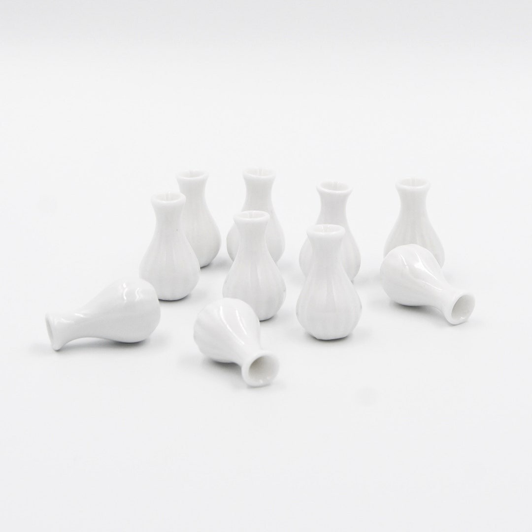 10 Miniature Vases Tiny Pottery Mini Ceramic Vase - Etsy