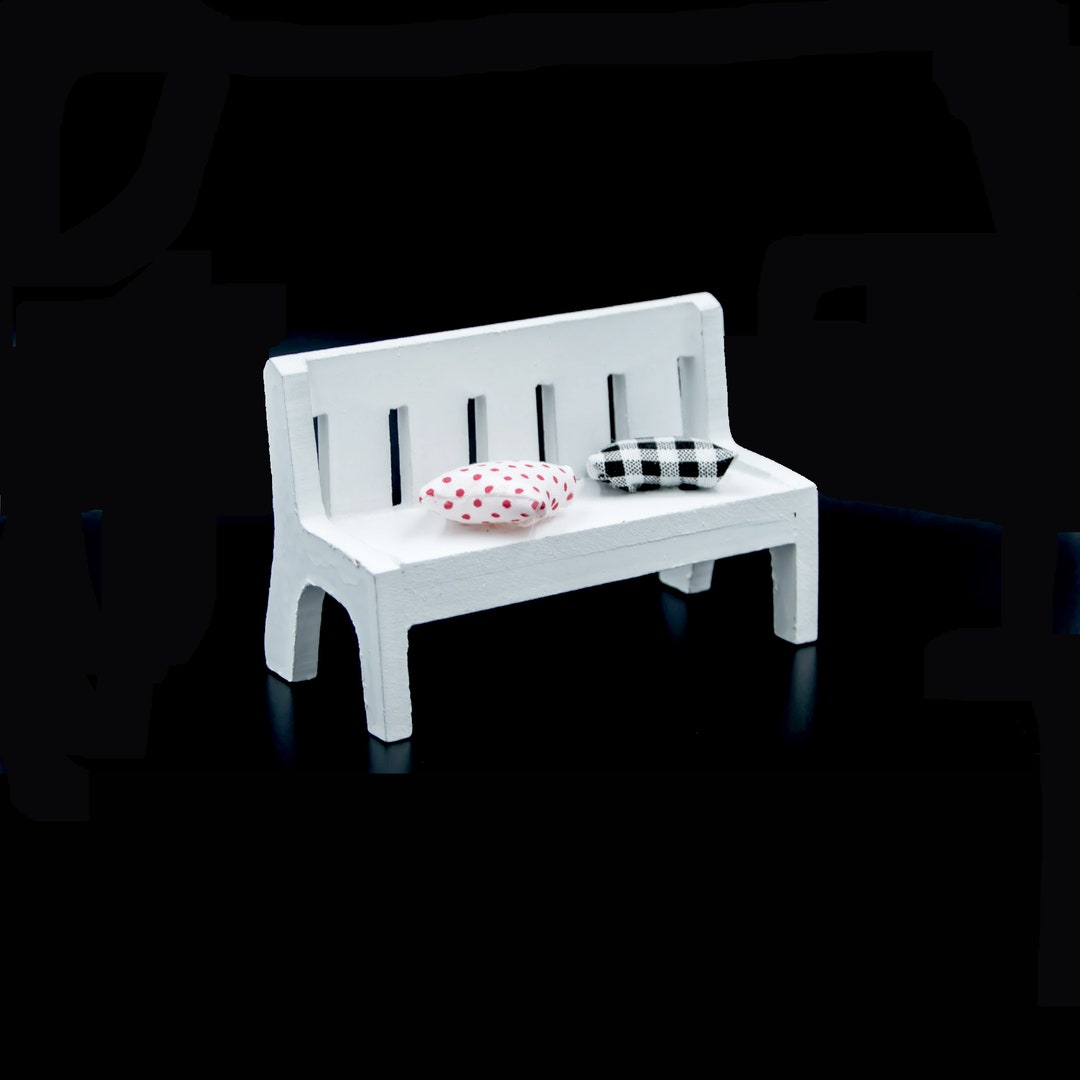 Miniature Garden Bench Dollhouse Miniatures Furniture - Etsy