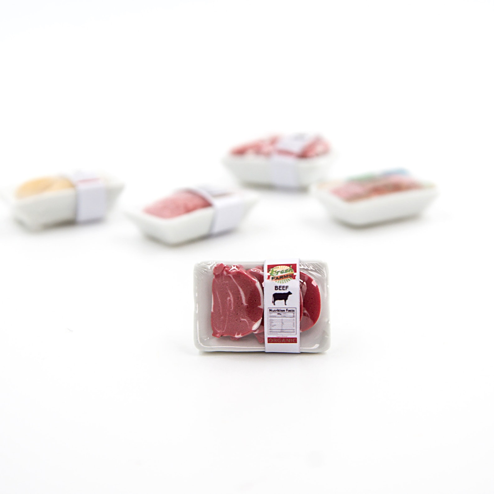 5 Pack Miniature Meat Dollhouse Food - Etsy