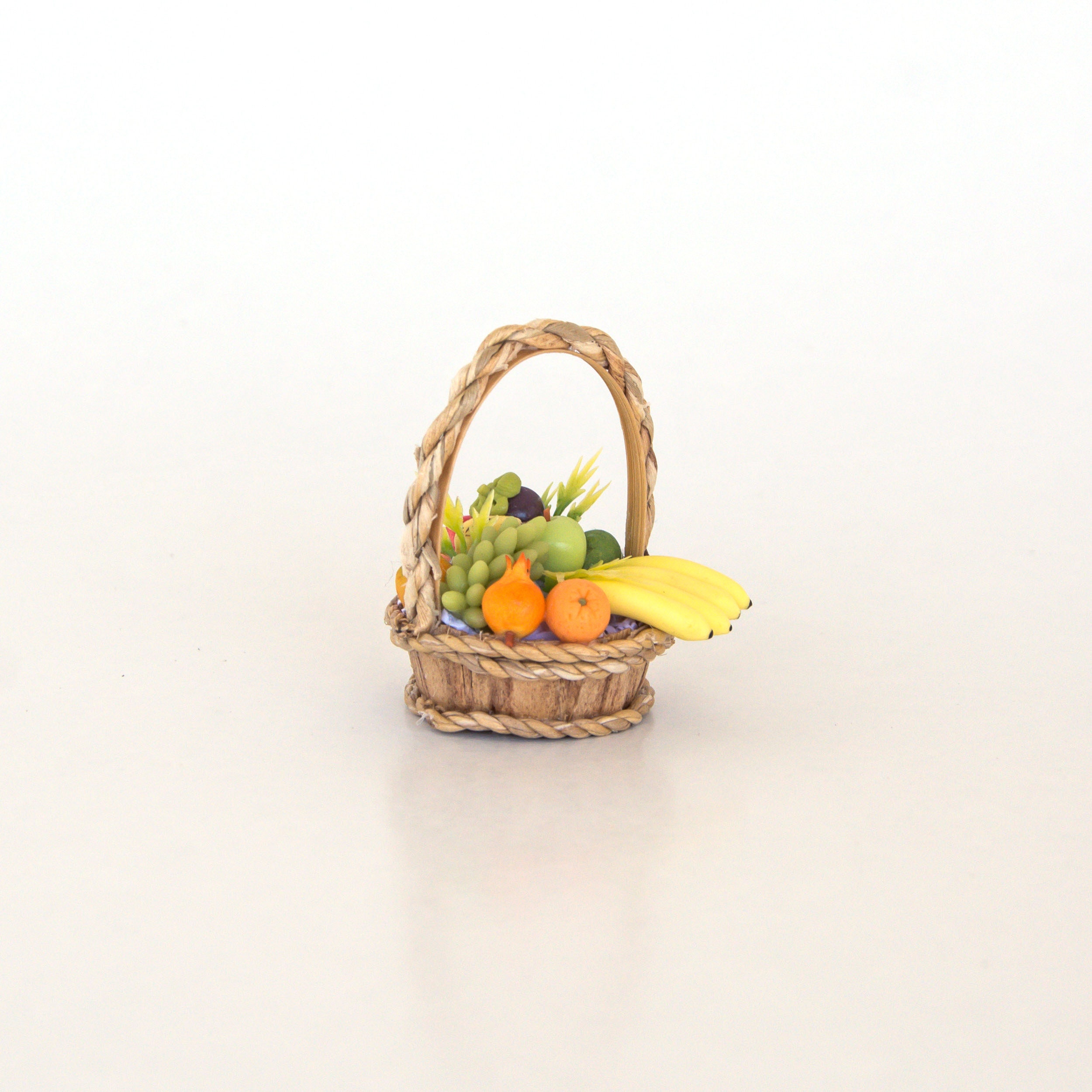 Miniature Fruit Basket Dollhouse Miniatures Food Tabletop | Etsy