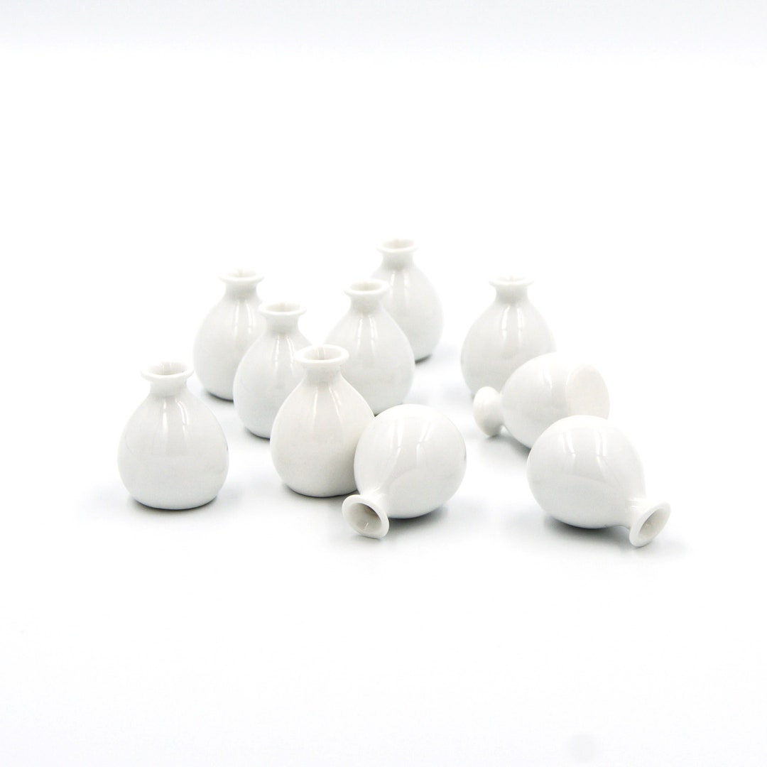 10 Miniature Vases Tiny Pottery Mini Ceramic Vase - Etsy