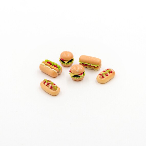 Miniature Fast Food Set Dollhouse Miniatures | Etsy