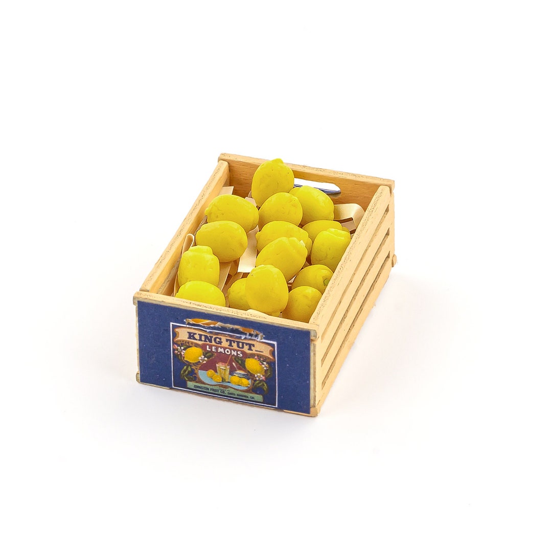 Miniature Crate With Lemons Dollhouse Groceries - Etsy