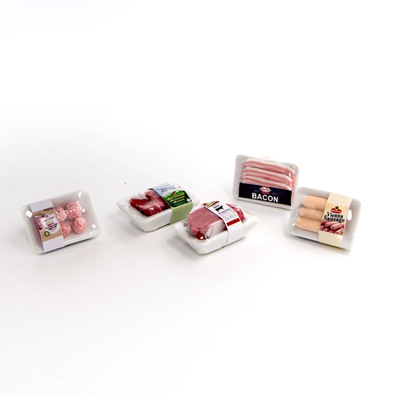 5 Dollhouse Meat Miniature Meat Dollhouse Shop Props Replica - Etsy