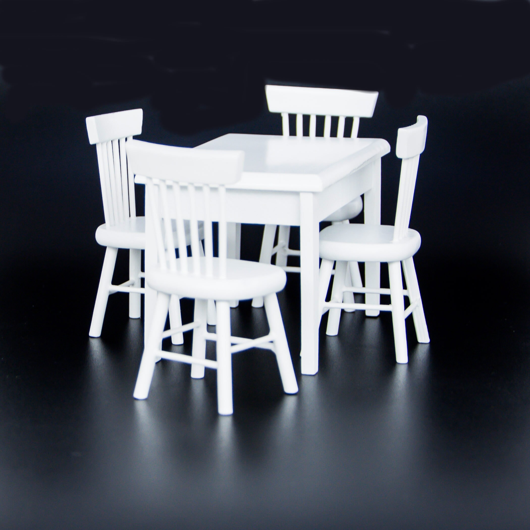 Miniature Dining Set Dollhouse Miniatures Furniture - Etsy