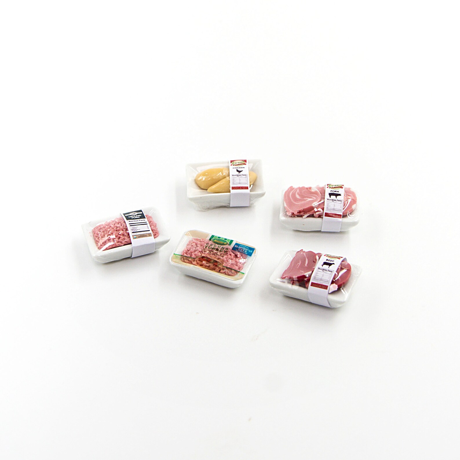5 Pack Miniature Meat Dollhouse Food - Etsy