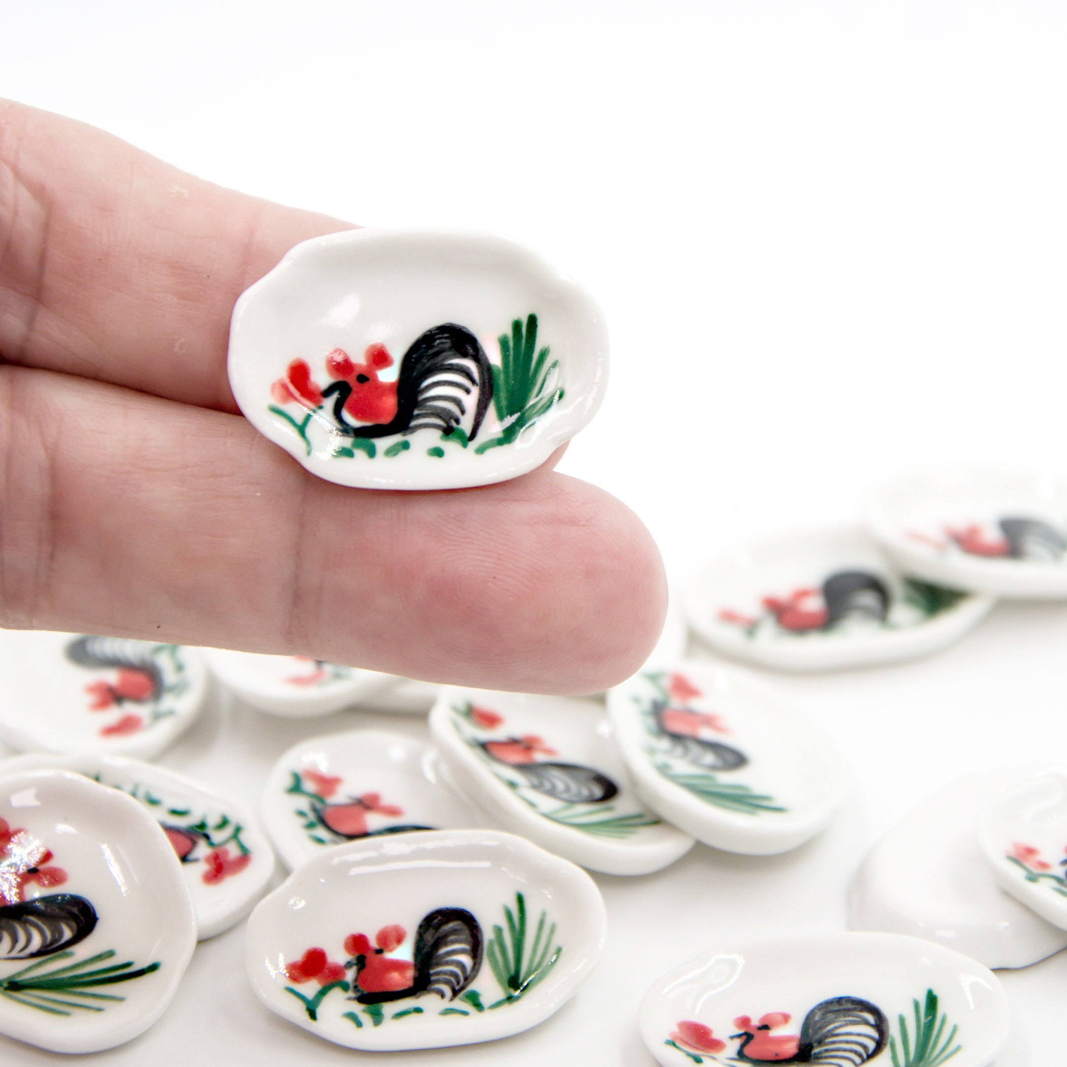 4 Miniature Plates Props Replica - Etsy