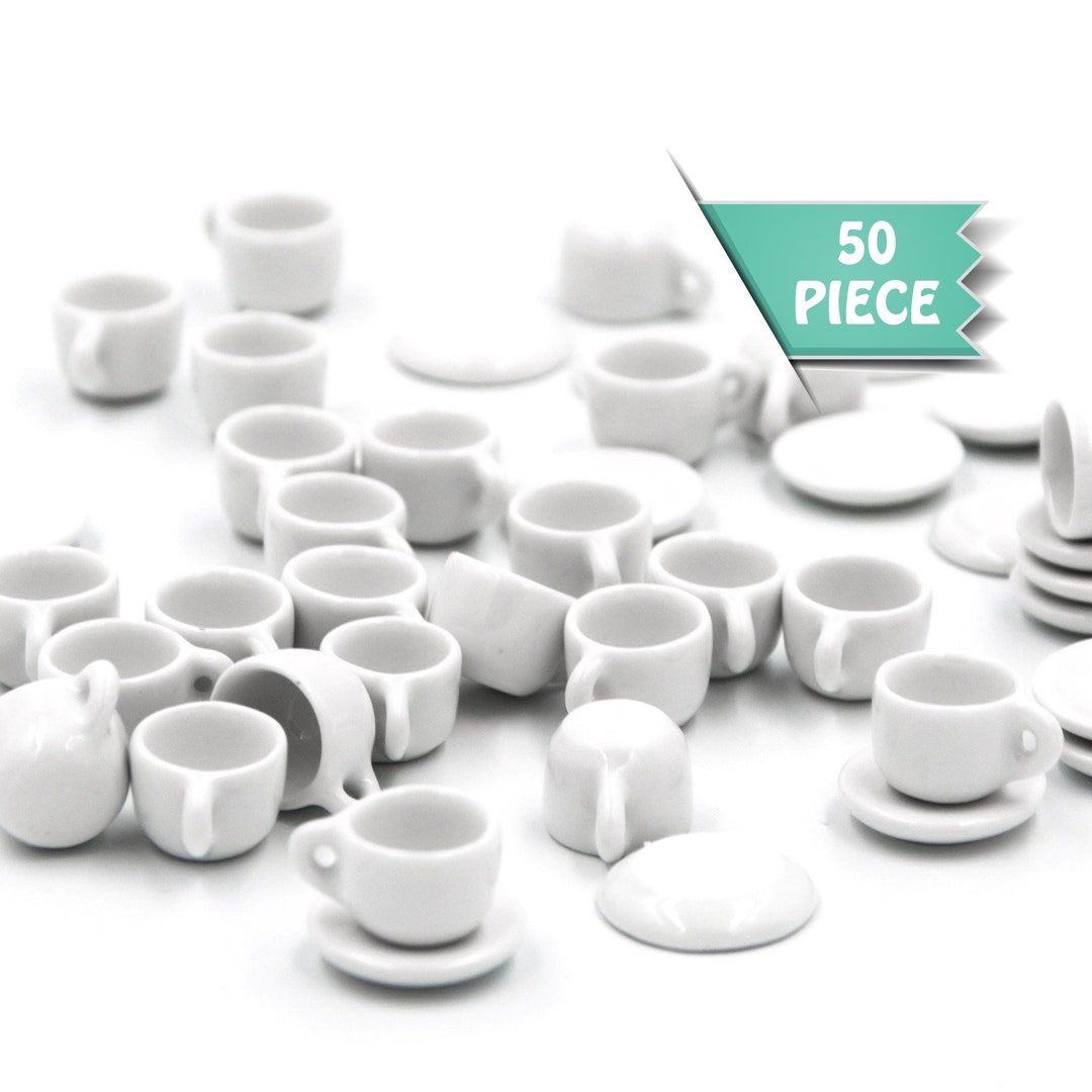 50 Miniature Coffee Cups Tiny Pottery Ceramic Miniatures - Etsy