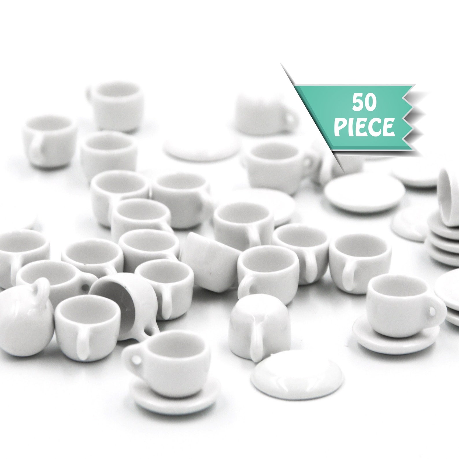 50 Miniature Coffee Cups Tiny Pottery Ceramic Miniatures - Etsy