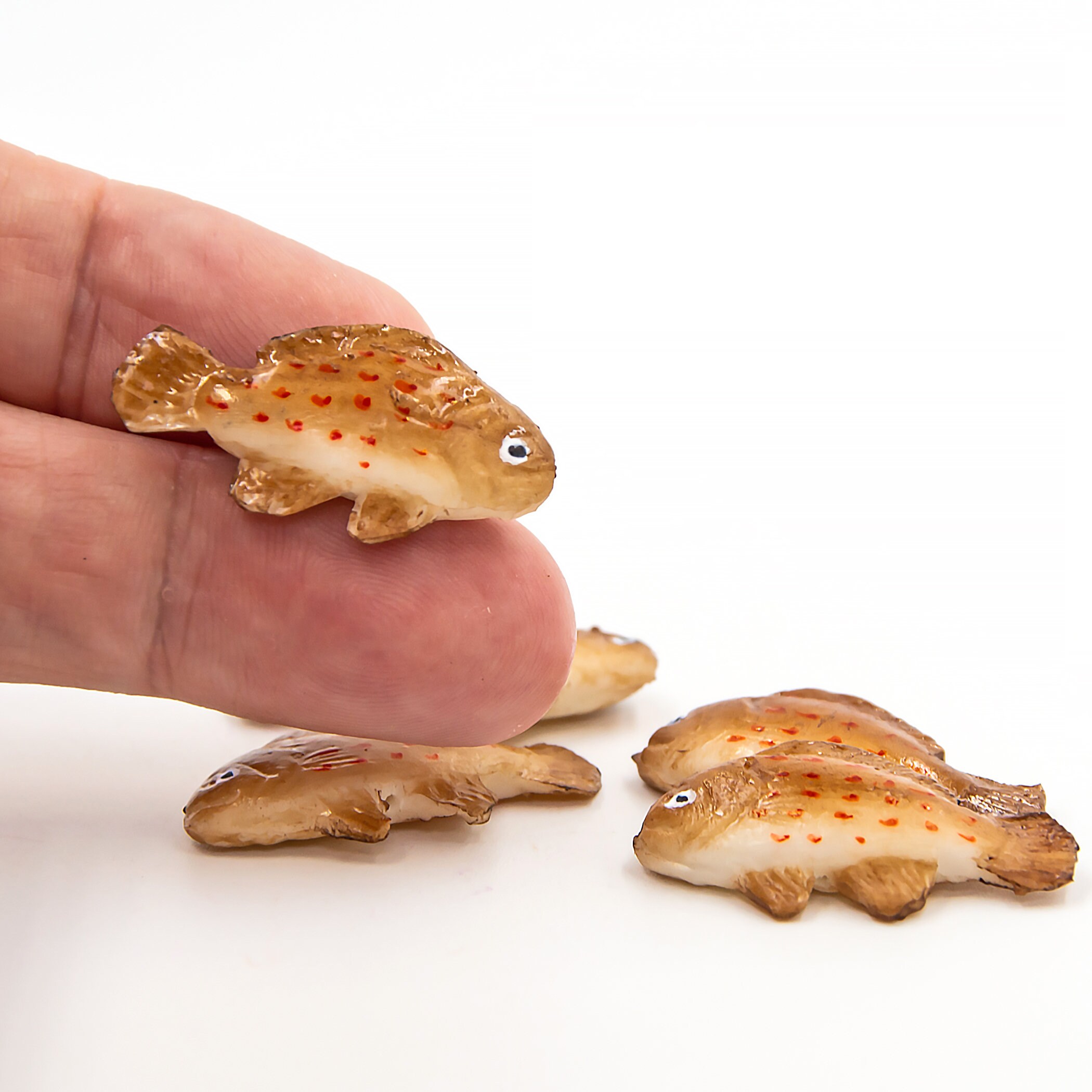 5 Miniature Fish Realistic Miniatures Props Replica | Etsy