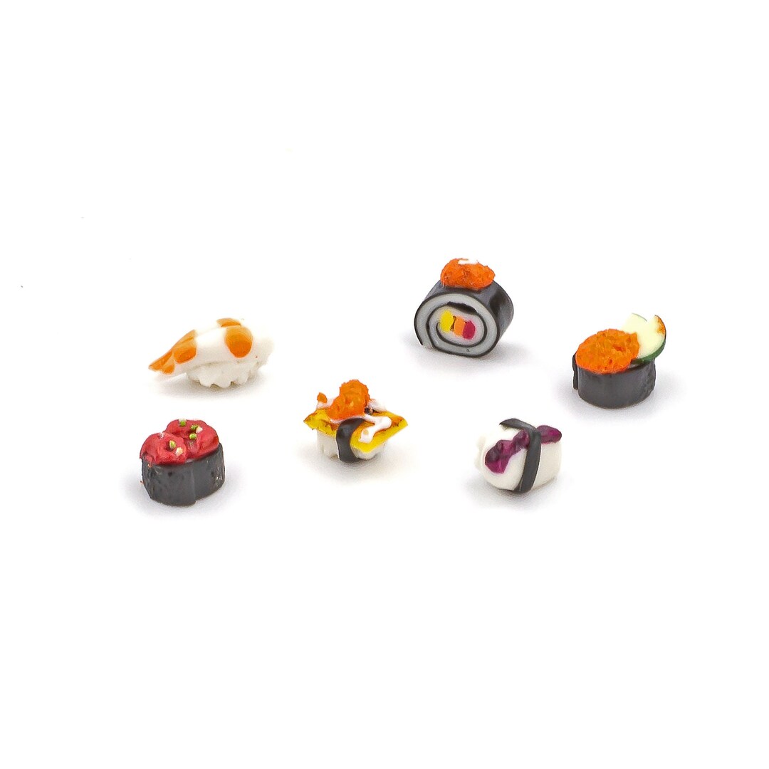 6 Miniature Japanese Sushi Props Replica - Etsy