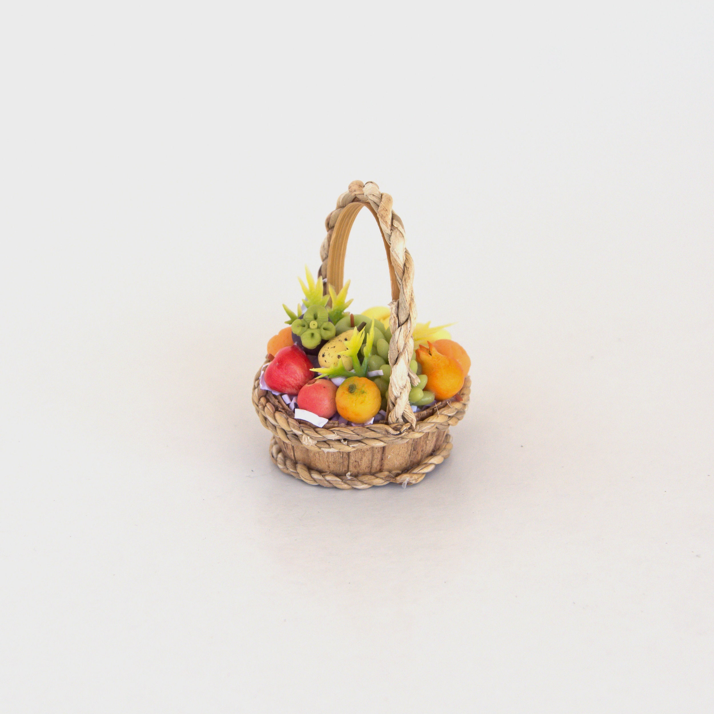 Miniature Fruit Basket Dollhouse Miniatures Food Tabletop | Etsy