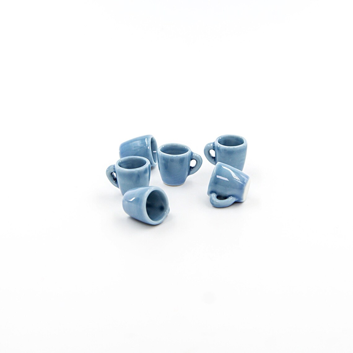 10 Miniature Mug Tiny Pottery Ceramic Miniatures | Etsy