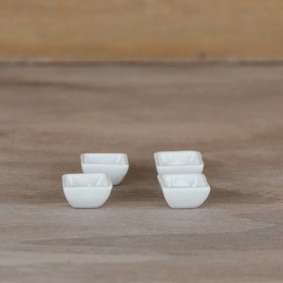 4 Pieces Miniature Bowls Tiny Pottery Ceramic Miniatures - Etsy