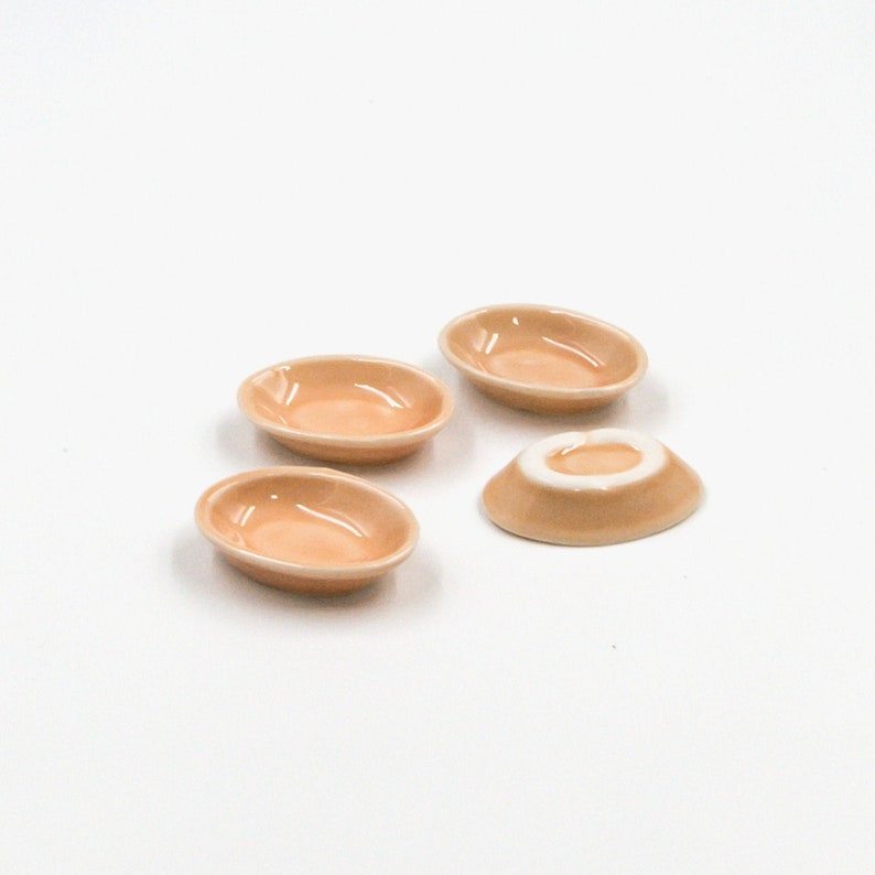 4 Miniature Serving Dishes Tiny Pottery Ceramic Miniatures | Etsy