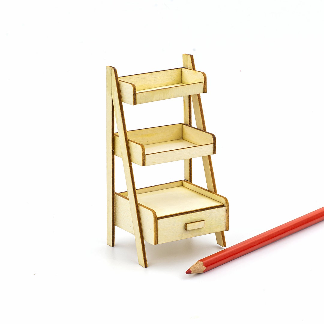 Dollhouse Miniature Wood Storage Rack Plant Stand - Etsy