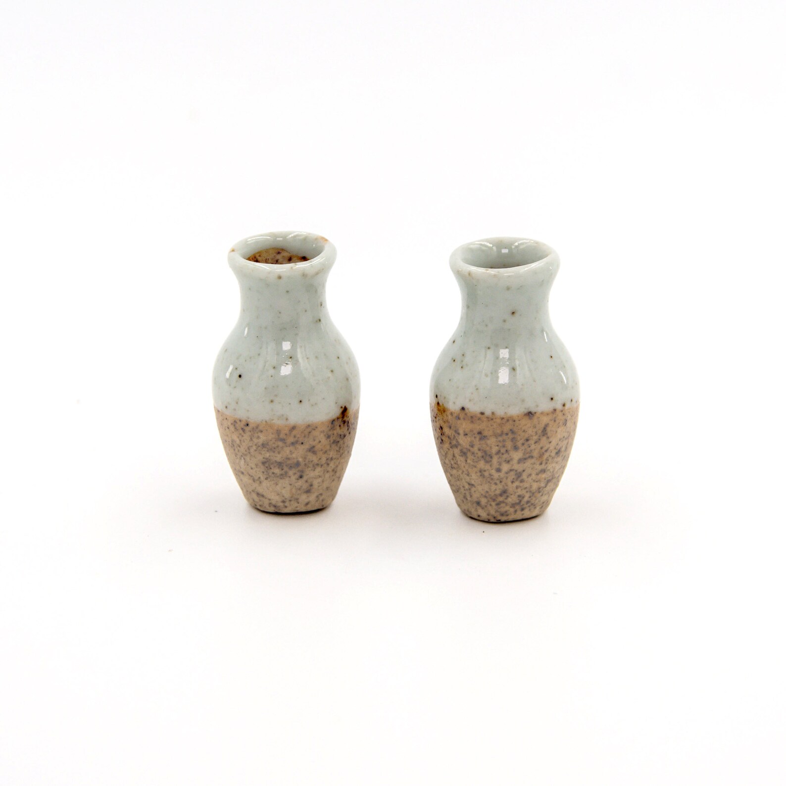 2 Miniature Stoneware Vases | Etsy