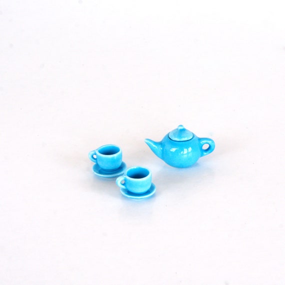 Miniature Tea Set Tiny Pottery Ceramic Miniatures | Etsy