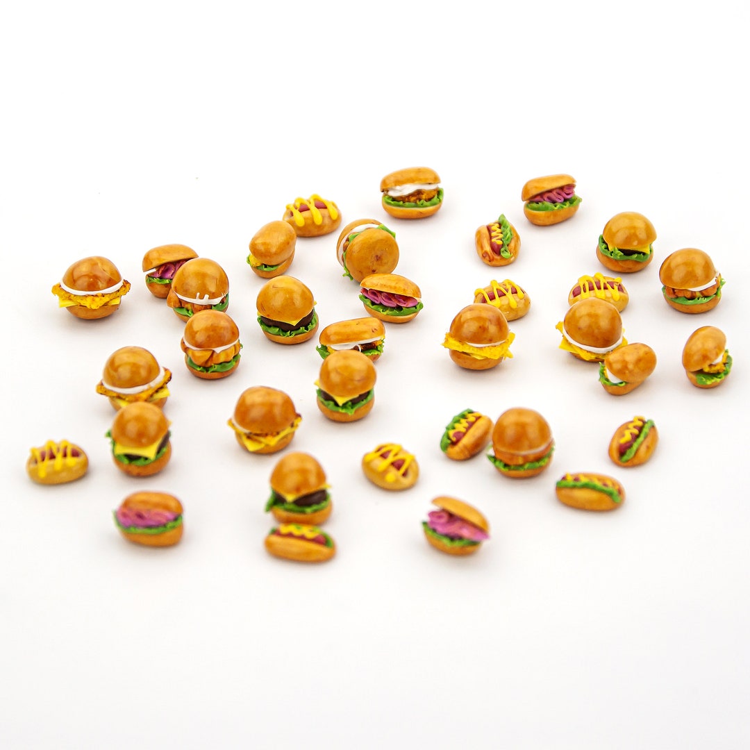 35 Piece Miniature Fast Food Set Tiny Food - Etsy