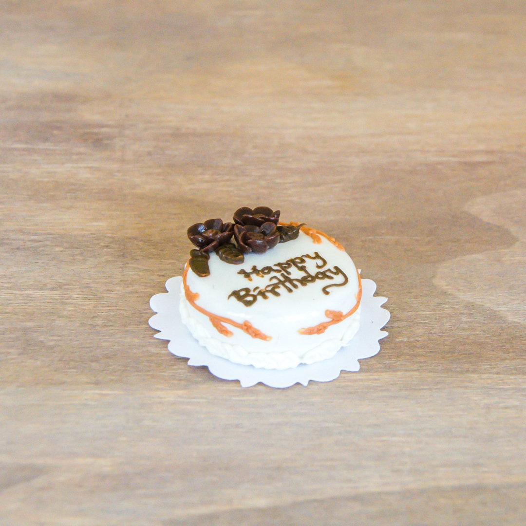 Miniature Birthday Cake Dollhouse Food Tabletop Miniatures - Etsy