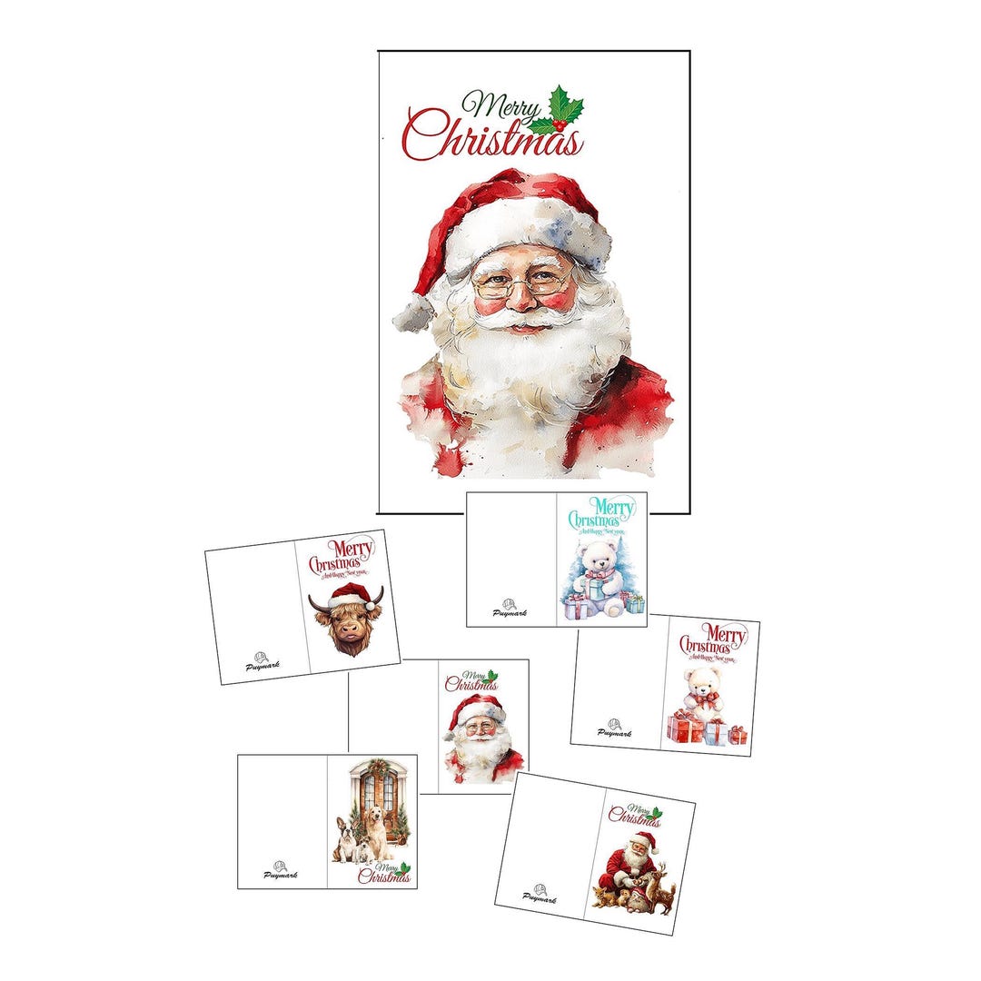 6 Christmas Greeting Cards Dollhouse Miniatures - Etsy